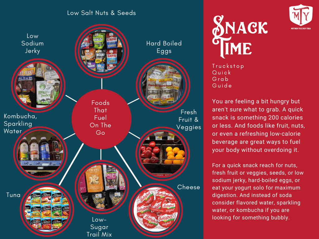 Truck Stop Snack Time Cheat Sheet - Mother Trucker Yoga Store